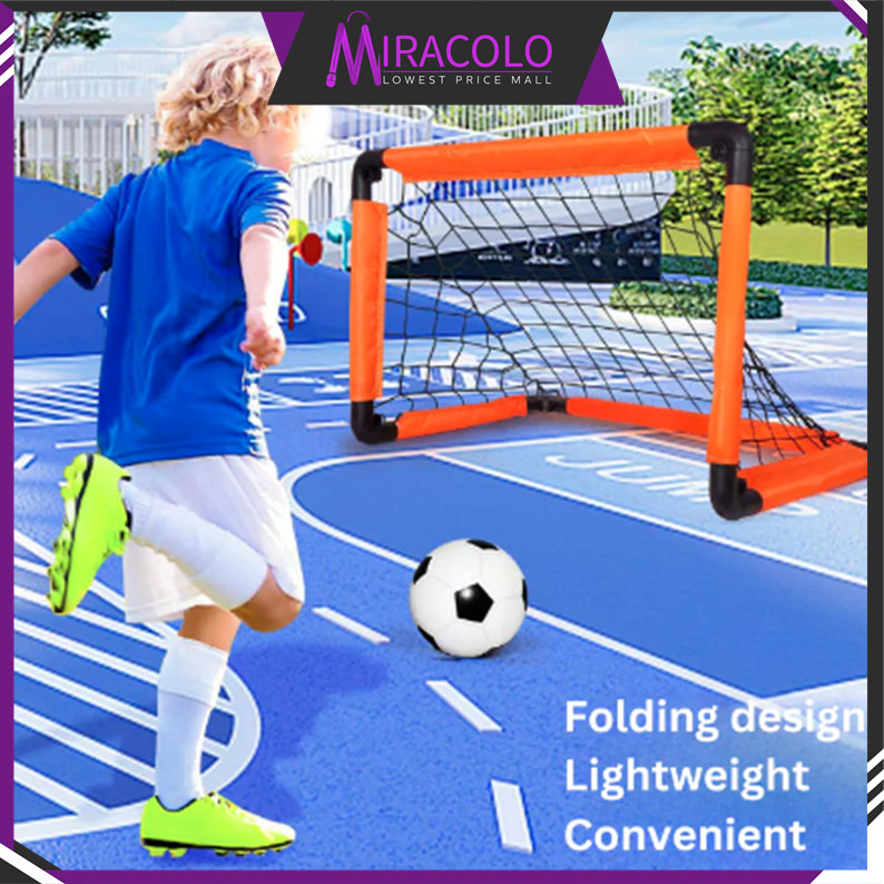 MIRA Foldable 120cm Football Goal c/w Football Indoor Outdoor Children ...