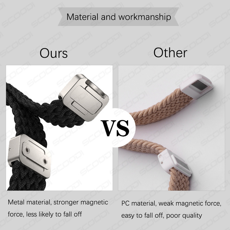 Magnetic buckle nylon strap For Redmi smart band 3 2 adjustable Elastic ...