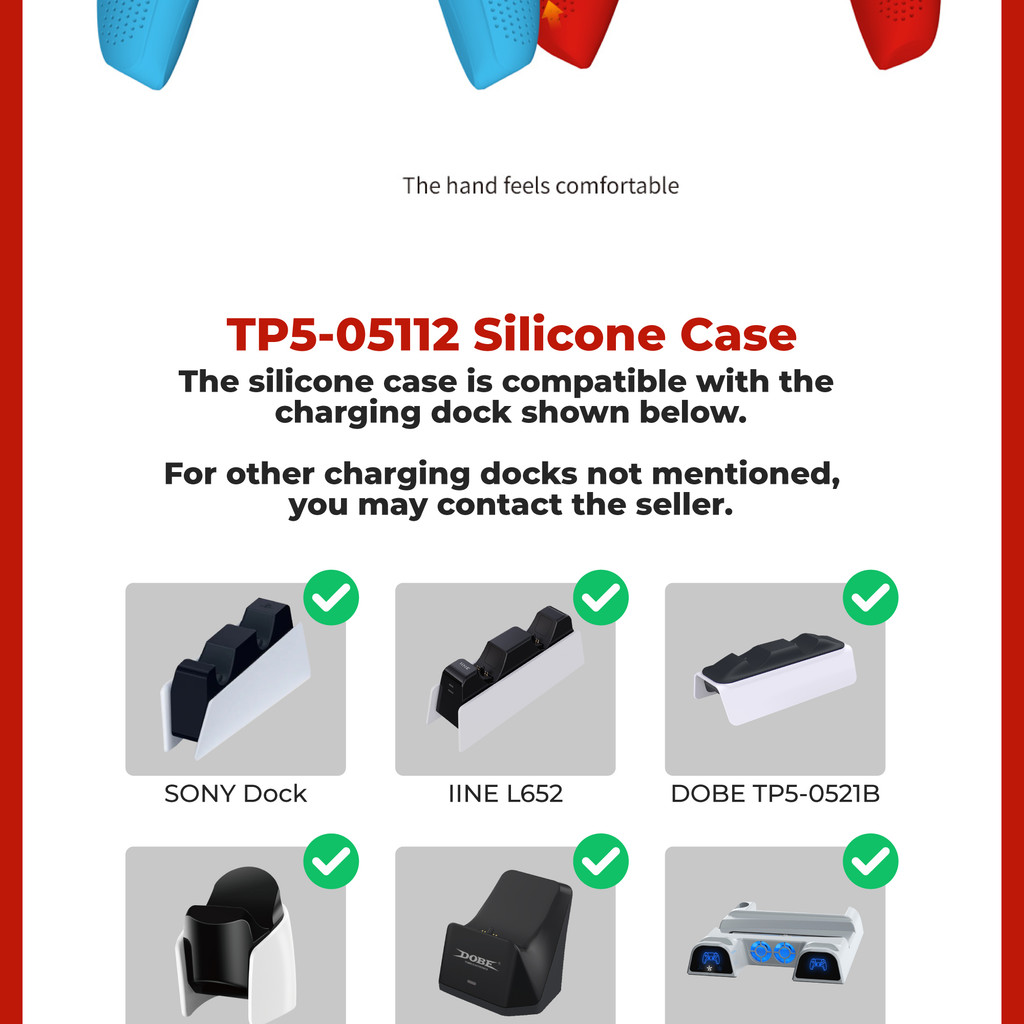 DOBE PS5 Dockable Silicone Case Split Cover Soft Casing DualSense5 ...
