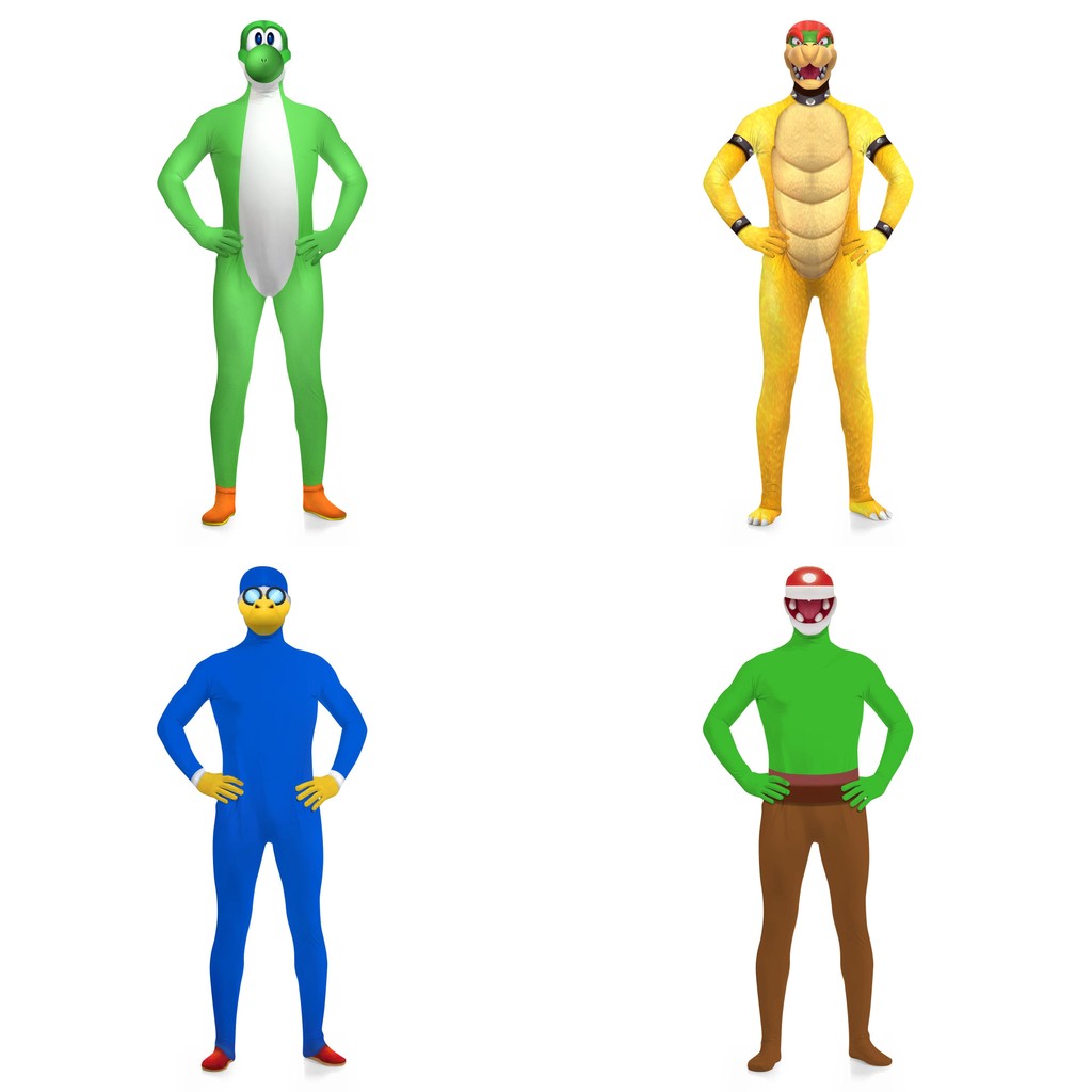 Delightful Mario Yoshi Bowser Cosplay Costume Jumpsuit For Enthralling ...