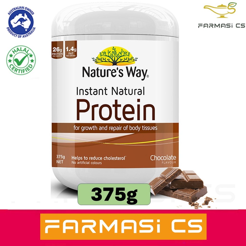 Nature's Way Instant Natural Protein Powder CHOCOLATE FLAVOUR 375g EXP ...