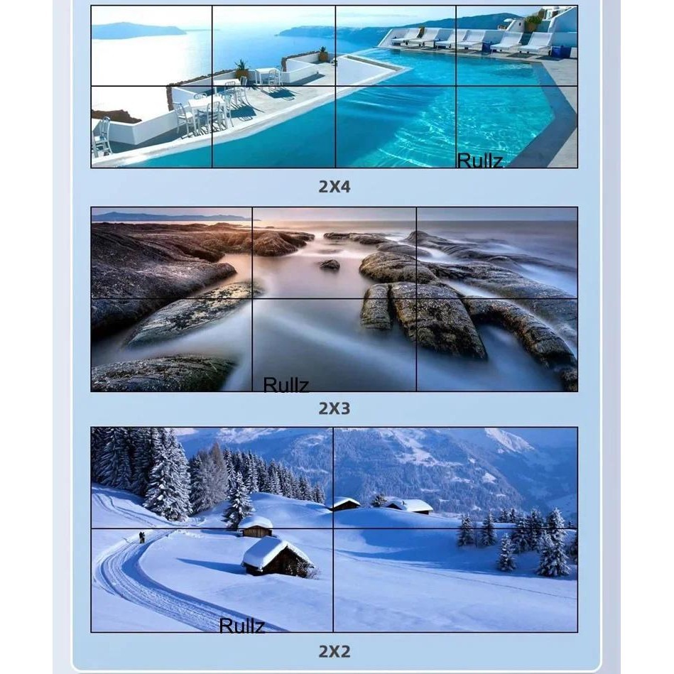 4K HDMI Splicing Matrix 3x3 Video Wall Controller Multi Screen Monitor ...