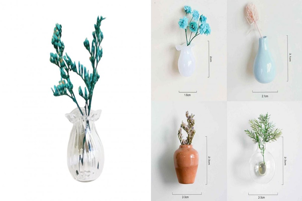 Tiny Vase Magnet Locker Vase Magnet Southeast Asian Style Mini Ceramic ...