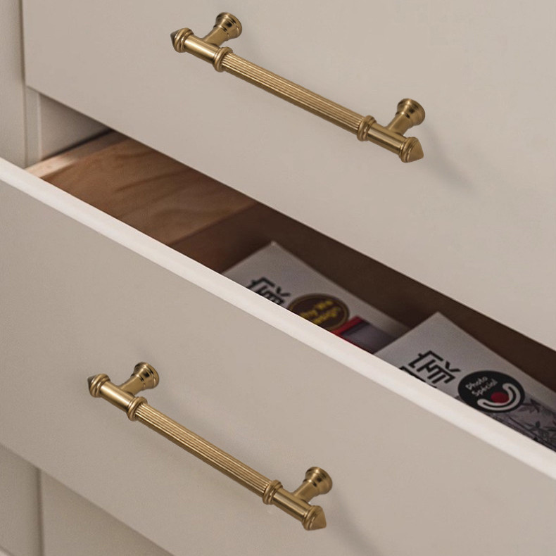 New Light Luxury French Cabinet Handle Gold High-End Drawer Handle ...