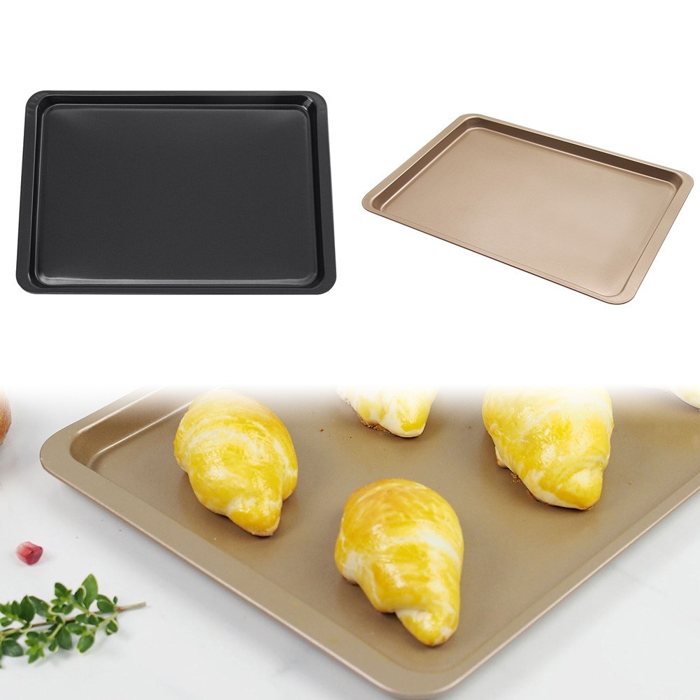 [LUMY] 14 inch Non-Stick Tray Carbon Bread Cake Cookies Pan Bakery Oven ...