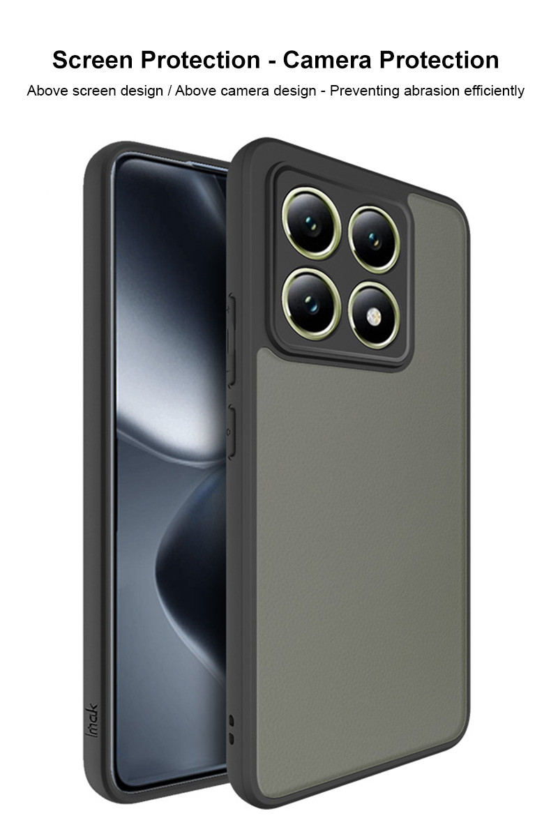 For Xiaomi Mi 14T 5G Case IMAK UX-9B Hard Back + Soft Border Frame Cover for Xiaomi 14T Pro 5G ...