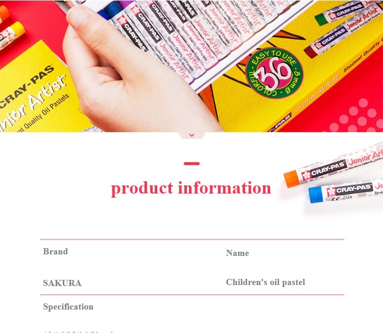 SAKURA Cray-Pas Junior Artist Soft Oil Pastel Painting Children's ...