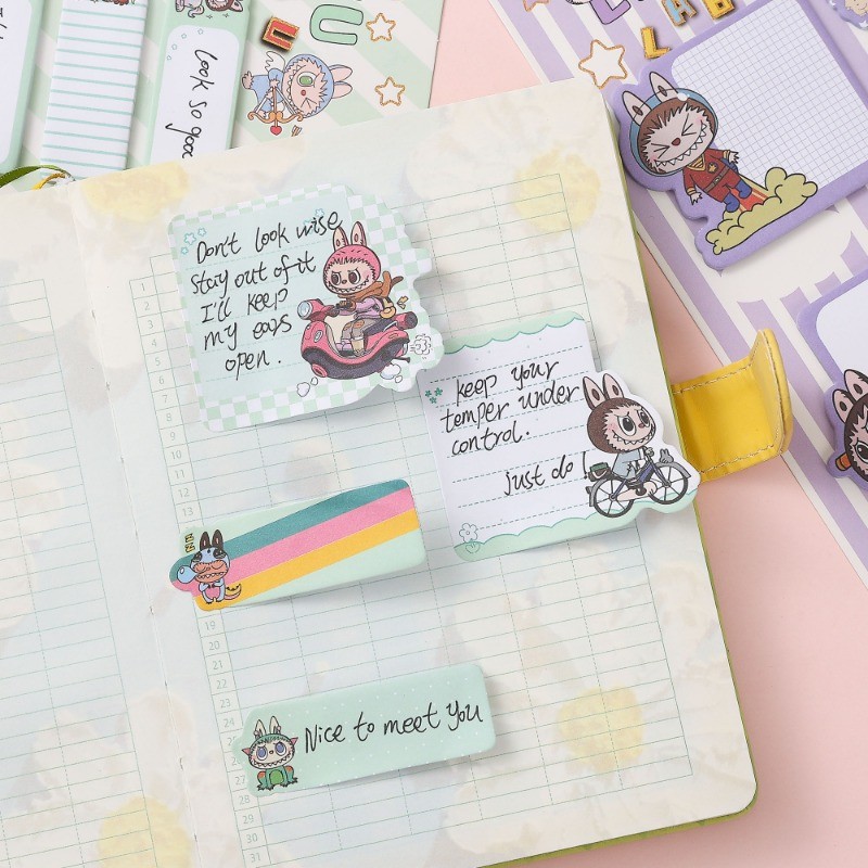 330Pcs Lovely LABUBU Label Sticker Message Book 8 Label +3 Note Set ...