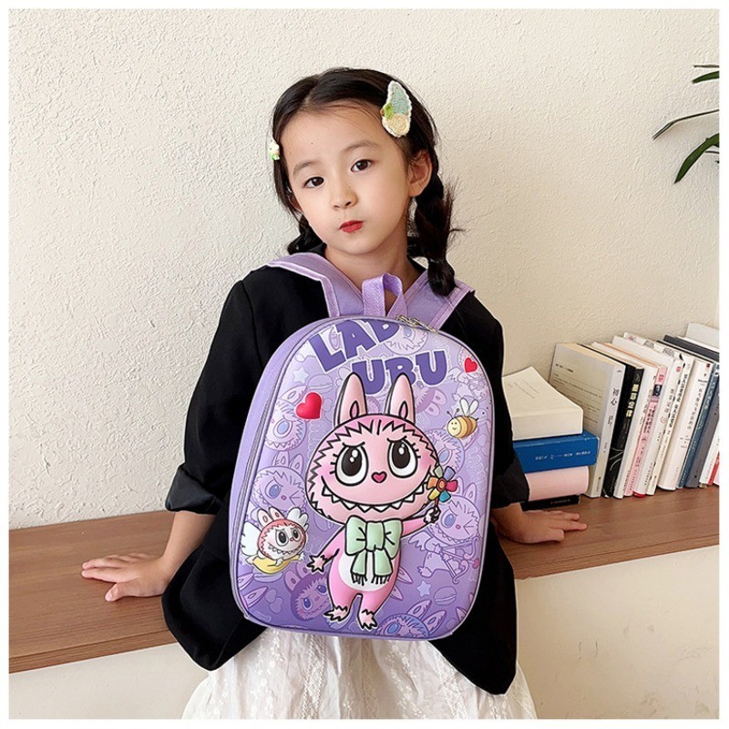 12 Inch 3D Three-dimensional Labubu Backpack EVA Cartoon Kindergarten ...