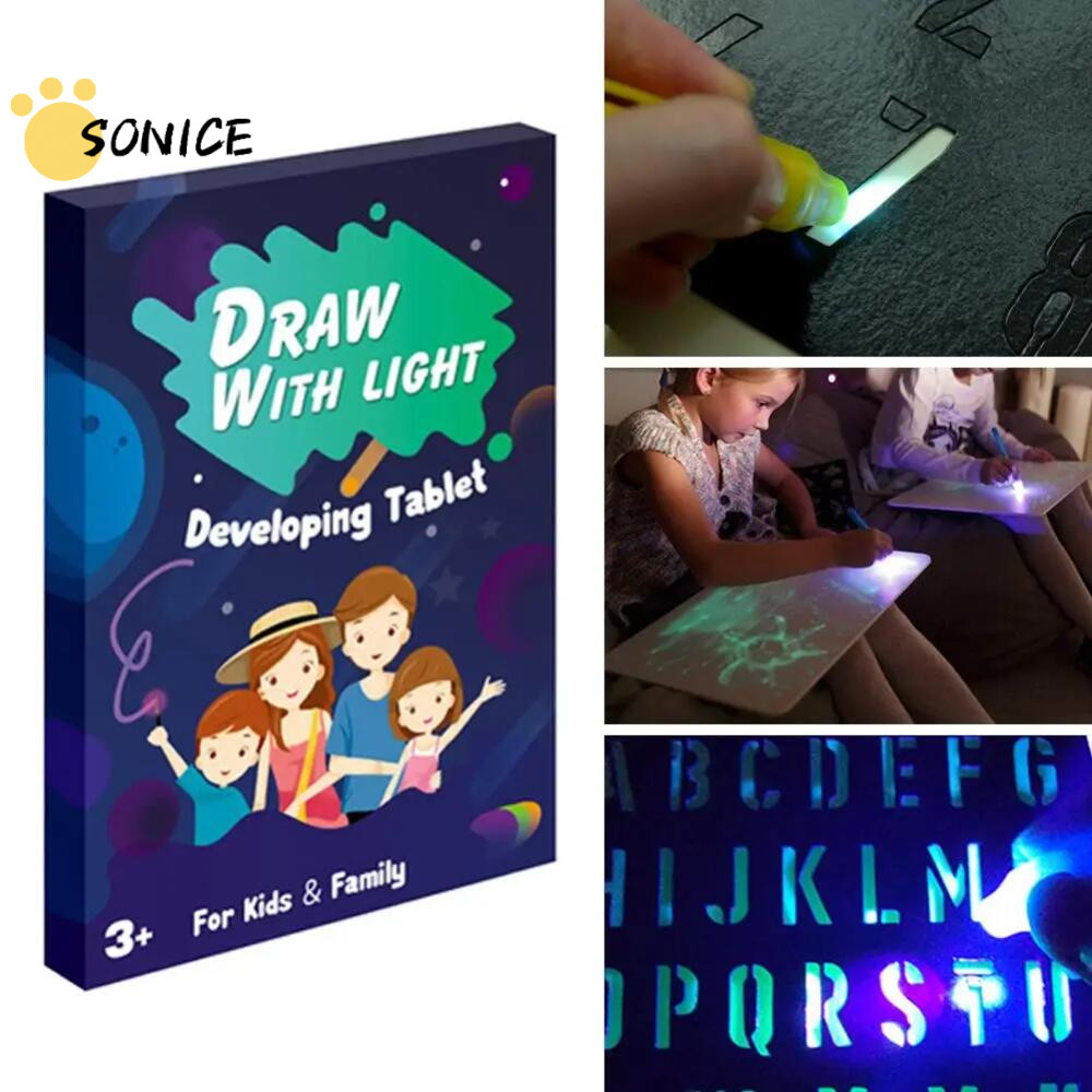 Magic Drawing Board A5 For Kids Glow Magic Fluorescent Drawing Board ...