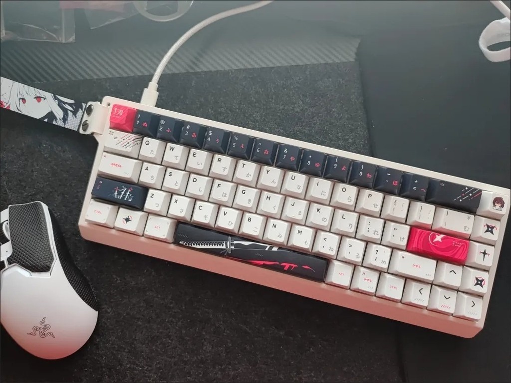 Wooting MAD 68 Keyboard Strap Decoration DIY Cool CSGO Anime Girl Yuki ...