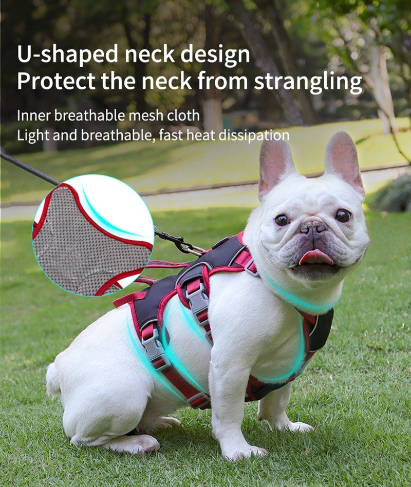 Dog Harness Vest for Small Large Puppy Reflective Safety Lead ...