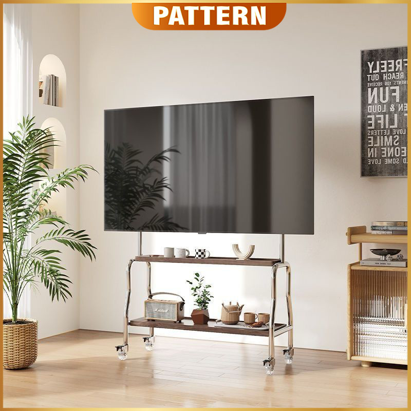 PATTERN Modern Adjustable 43-75 Inch Stainless Steel TV Stand Rack with ...