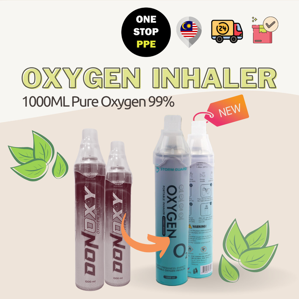 [OneStopPPE] Storm Guard Portable Oxygen Inhaler (1000ml) | Shopee Malaysia