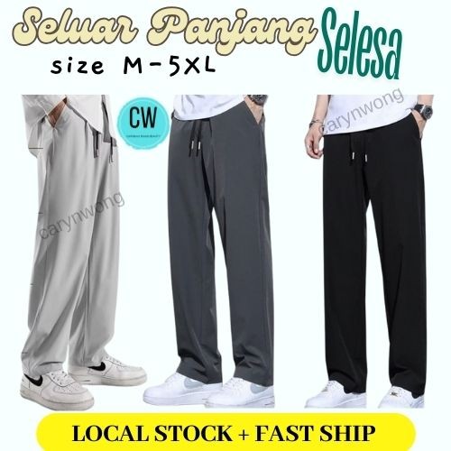 [M-5XL] Comfortable Long Pants Sport Pants Jogging Pants Seluar Panjang ...