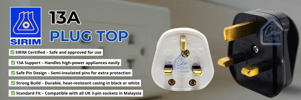 [SIRIM] 13A Plug Top Kepala Plug 3 Pin Malaysia Plug Soket Plug ...