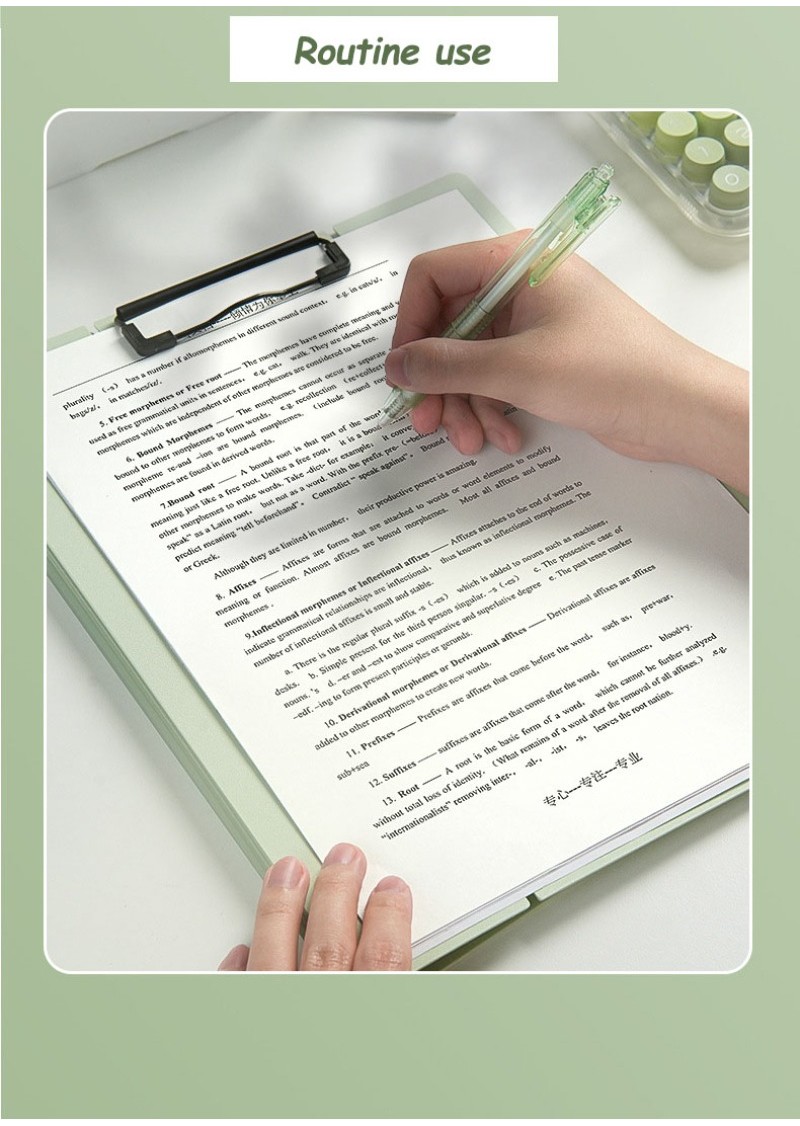 Can be vertical board clip A4 file students with thickened board clip ...