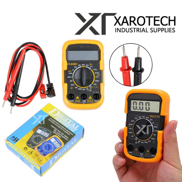 DT-830 D+ Mini Pocket Digital Multimeter 1999 Counts AC/DC Volt Amp Ohm ...