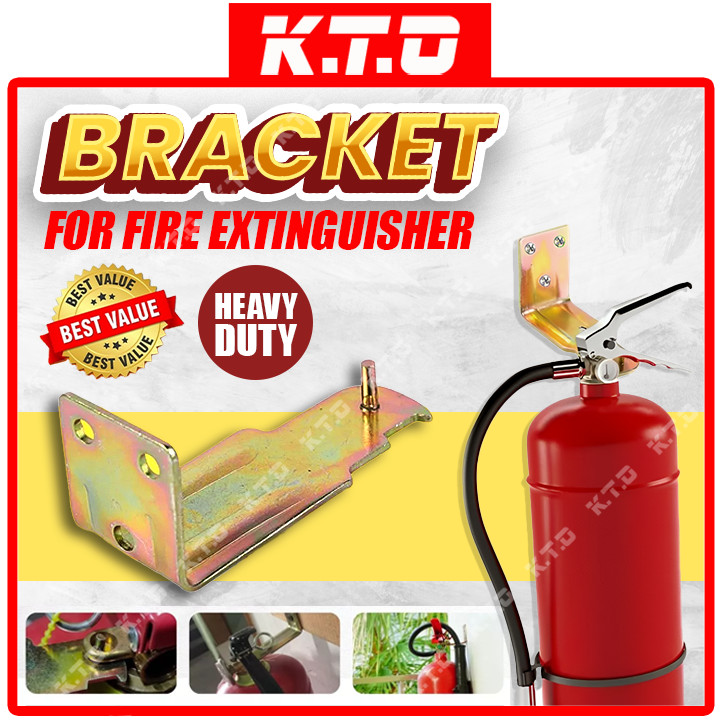 Heavy Duty Fire Extinguisher L Bracket Hook Wall Holder Steel Bracket ...
