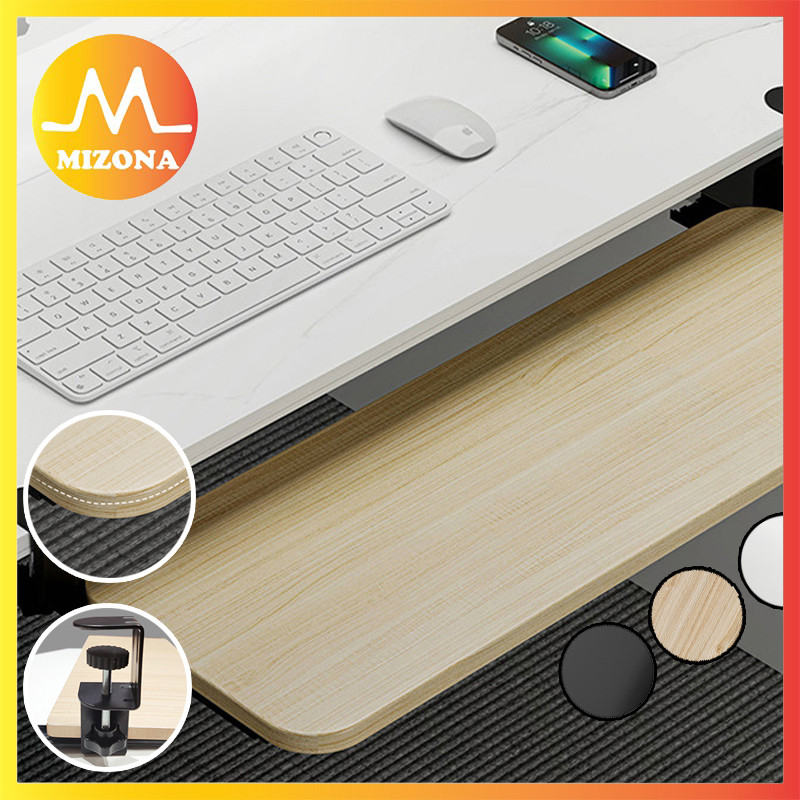 Mizona Keyboard Sliding Tray Adjustable Height Pull Out Keyboard No ...