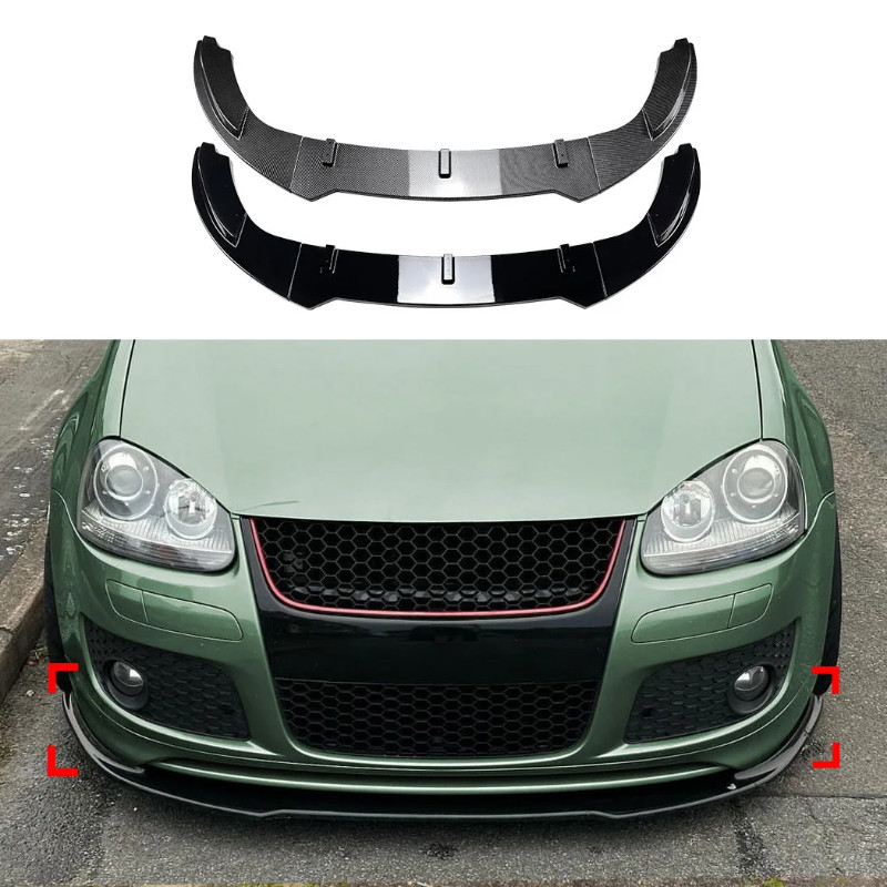 For MK5 VW Golf 5 GTI/R32 ABS Front Bumper Diffuser Lip Splitter ...