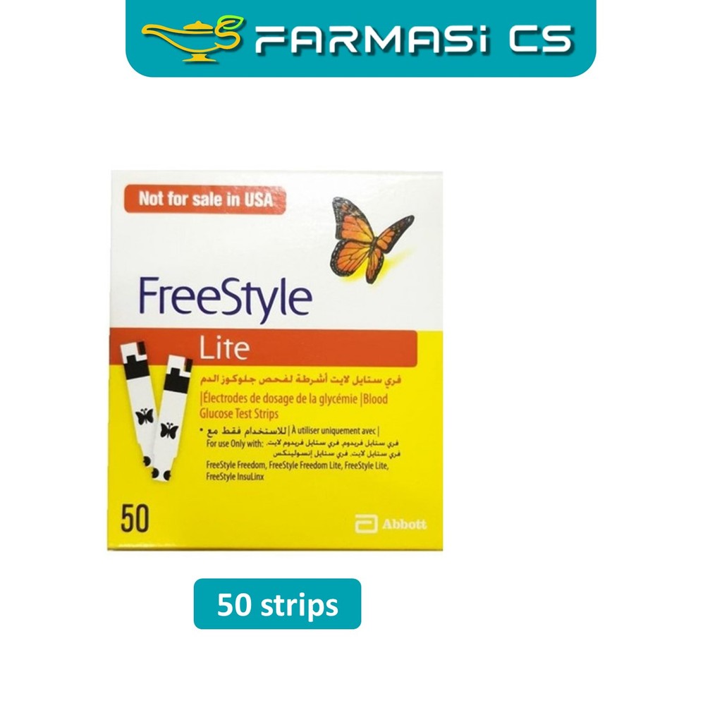 Abbott Freestyle Freedom Lite Blood Glucose Test Strips 50s EXP:11/2026 ...