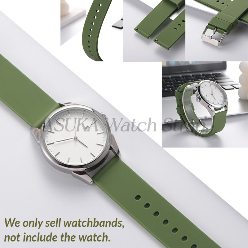 Waterproof Sport Colorful Silicone Watch Strap 18mm 20mm 22mm 24mm Soft ...