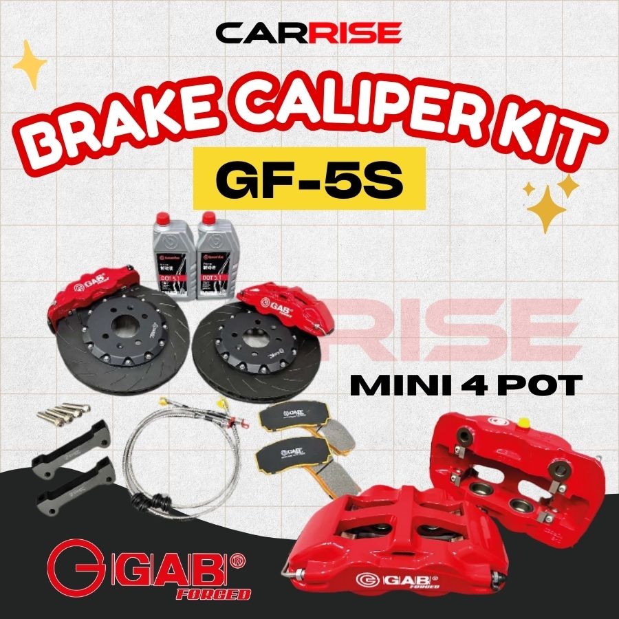 Gab Forged Brake Caliper Kit Mini 4 Pot 285mm GF-5S for 15" rim (Come ...
