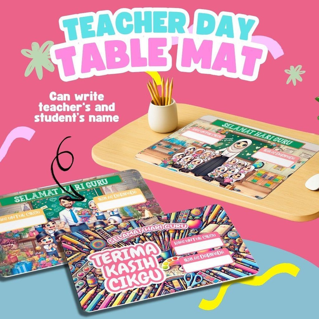 TBF 2025 Teacher's Day Table Mat Hari Guru Gift Hadiah Hari Guru ...