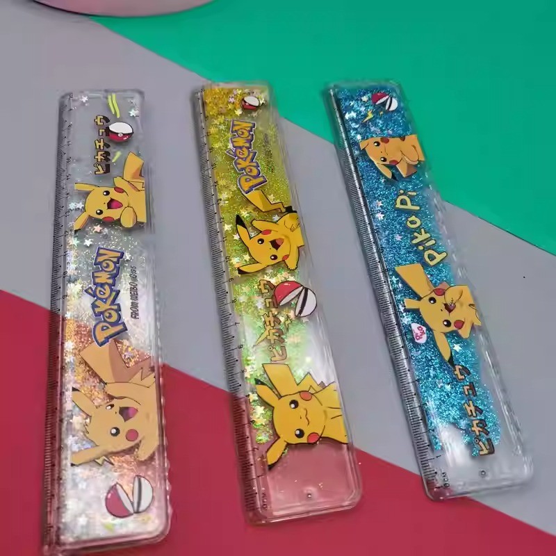 Cartoon Pikachu Sanrio Kuromi Lotso Quicksand Ruler Student Straight ...