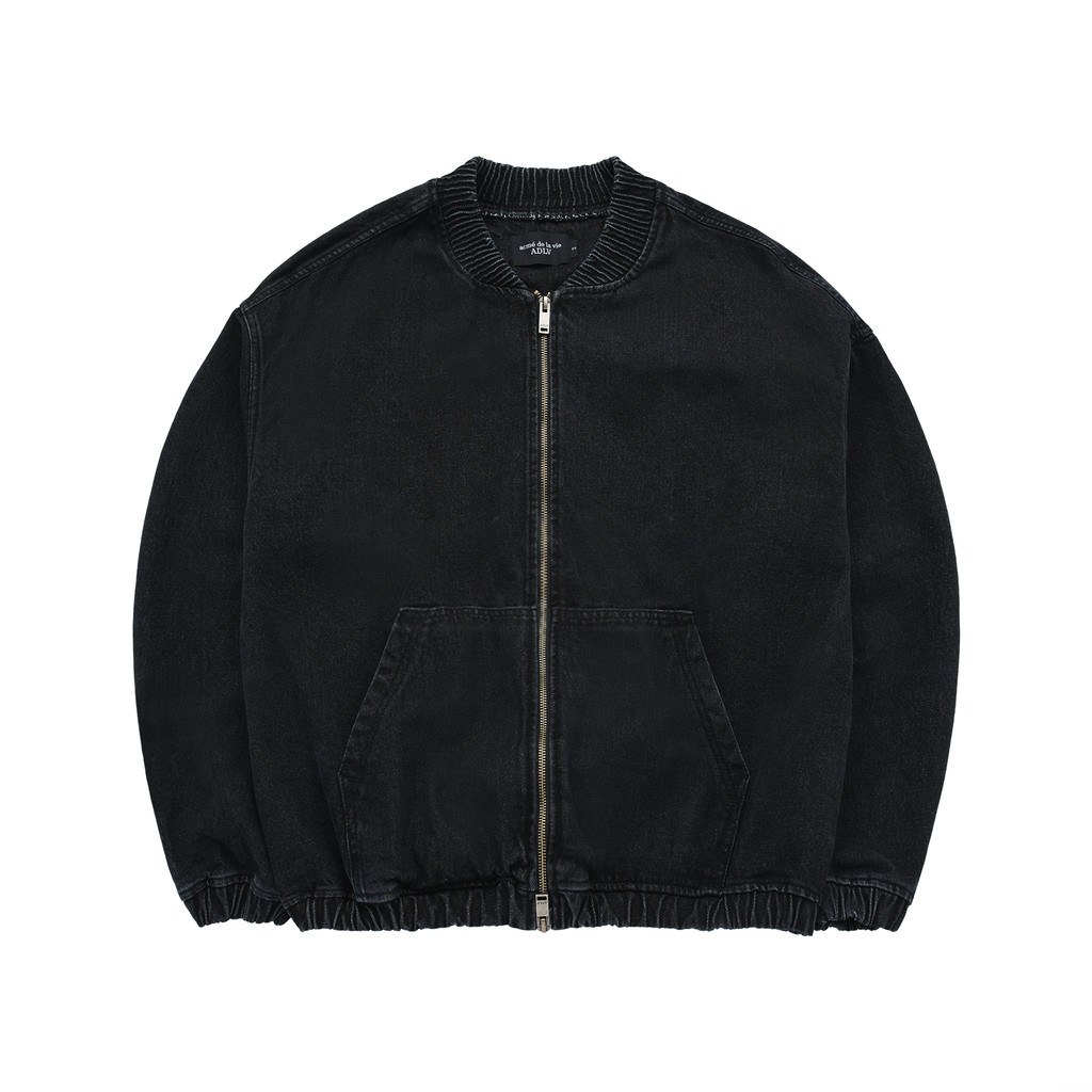 ADLV MA-1 Blouson Denim Jacket Black | Shopee Malaysia