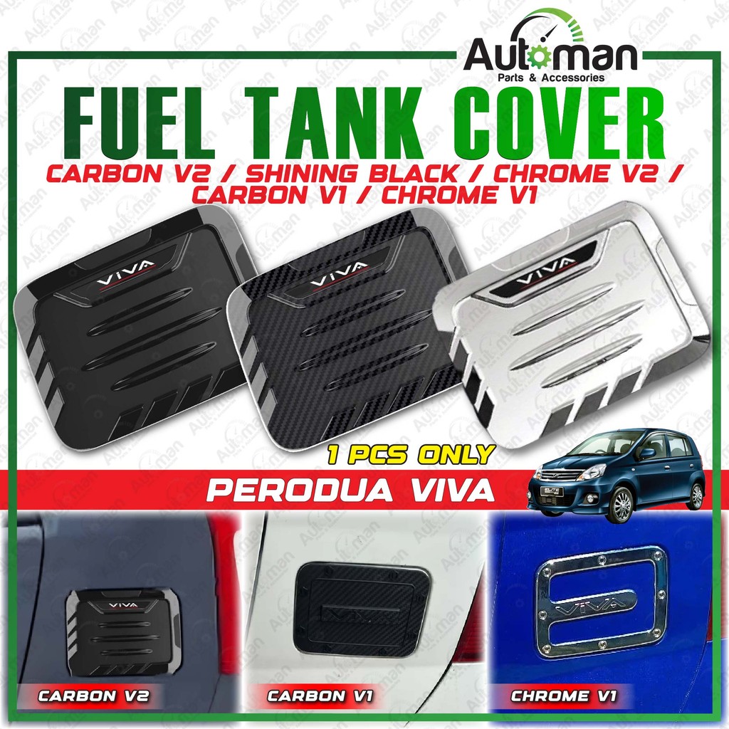 Perodua Viva Fuel Tank Cover Fuel Cap Trim Shining Carbon Chrome ...