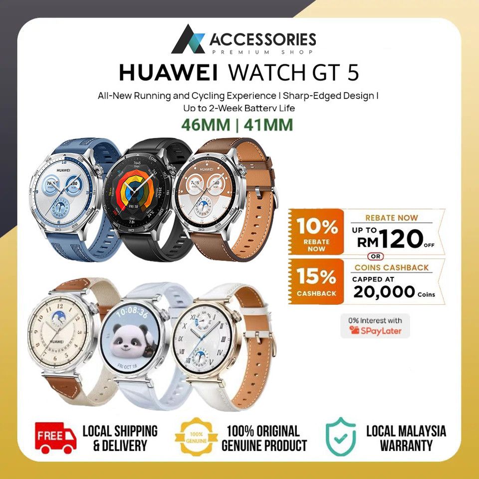 [ New ] Huawei Watch GT5 (41mm/46mm) Smart Watch | All-New Running and ...