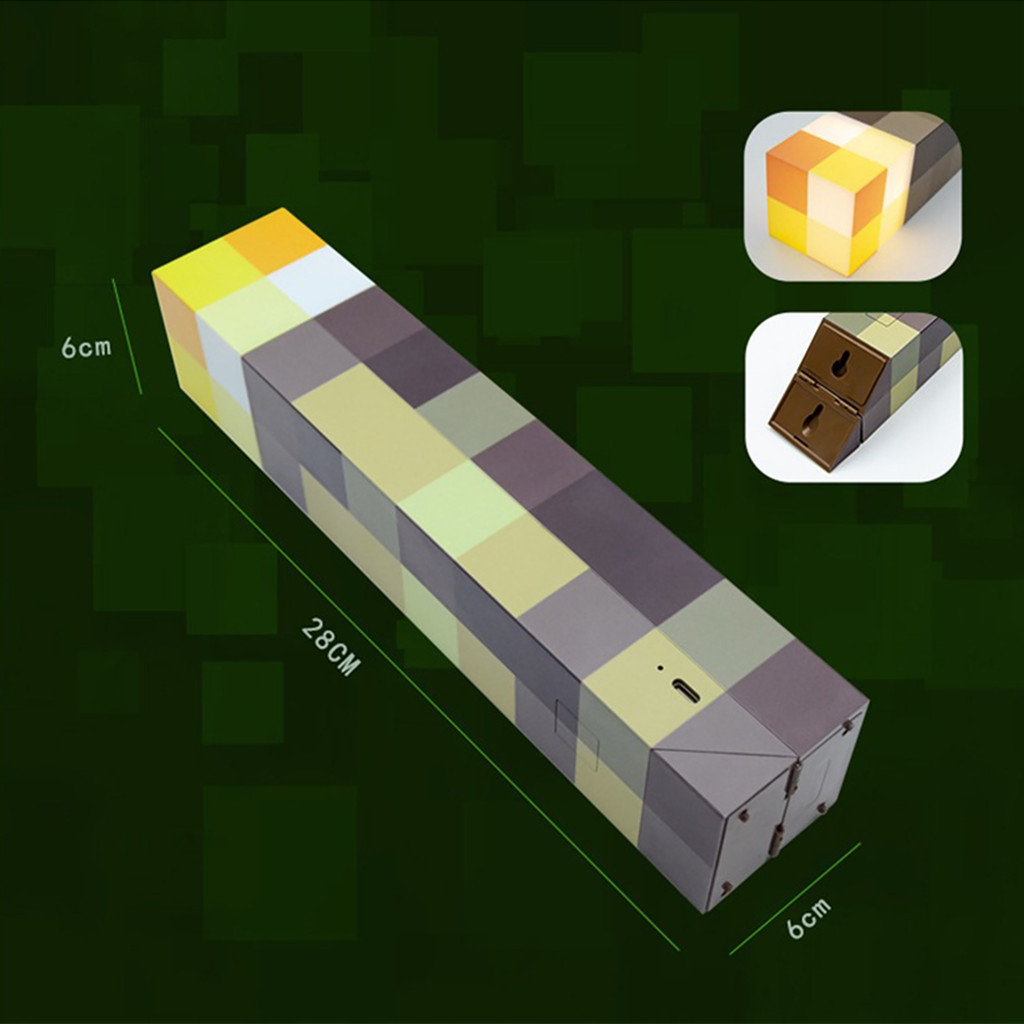 Minecraft Torch Light Charge Night Light Minecraft Game Light ...