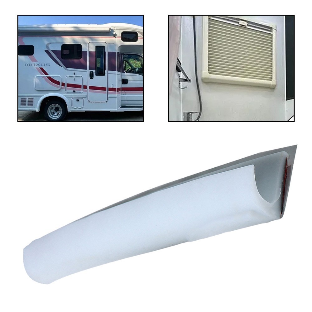 White 2m PVC Rubber Seal Gutter Soft Rubber for Cars Vans ，RVs Easy to ...