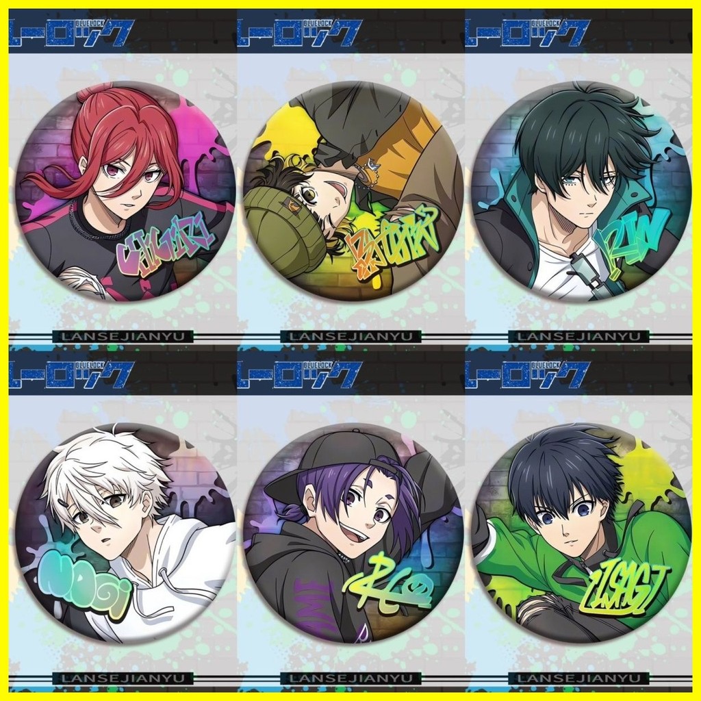 [ZOCI] Badge Blue Lock Nagi Isagi Bachira Blue Prison Skateboard Series ...