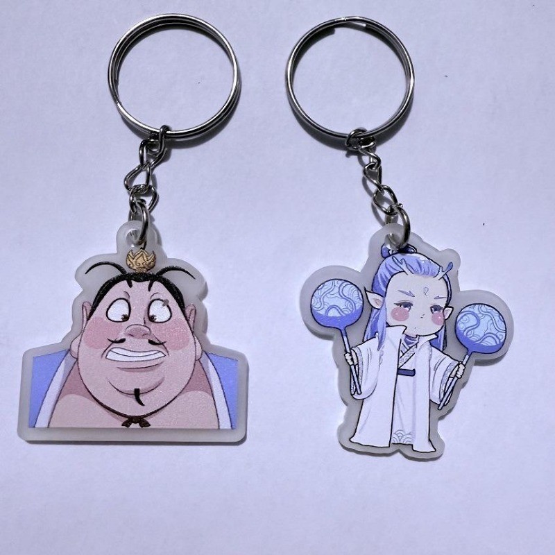 Nezha 2 Acrylic Night Light Keychain Cute Backpack Pendant Cartoon Gift ...