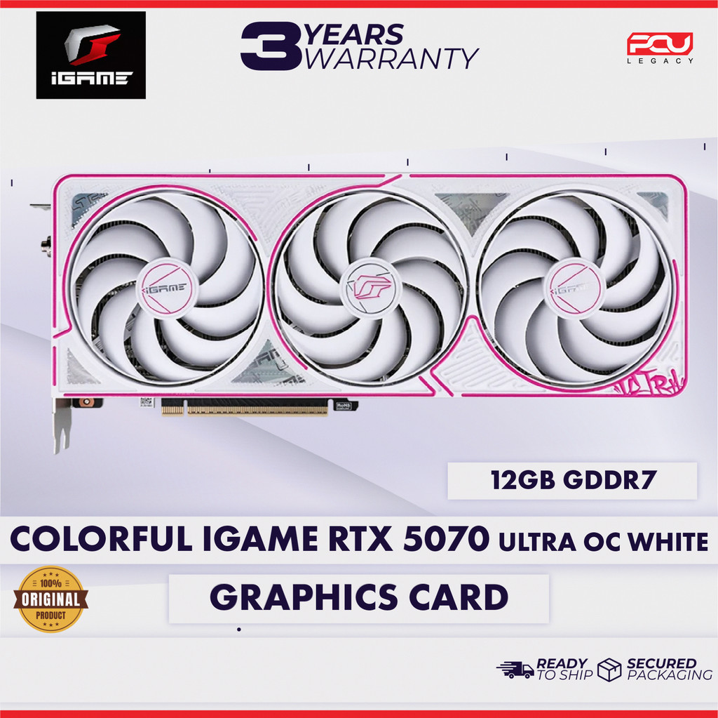COLORFUL IGAME GEFORCE RTX 5070 ULTRA W OC 12GB GDDR7 GRAPHIC CARD (3 ...