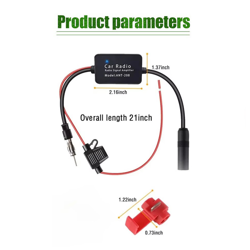 Fm radio booster car radio antenna booster 88-108 Mhz Amp Booster ...