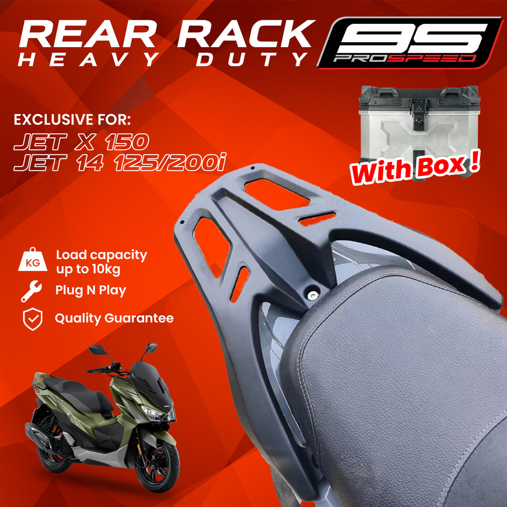 SYM JET X 150 JET 14 New Aluminum Rear Rack | Shopee Malaysia