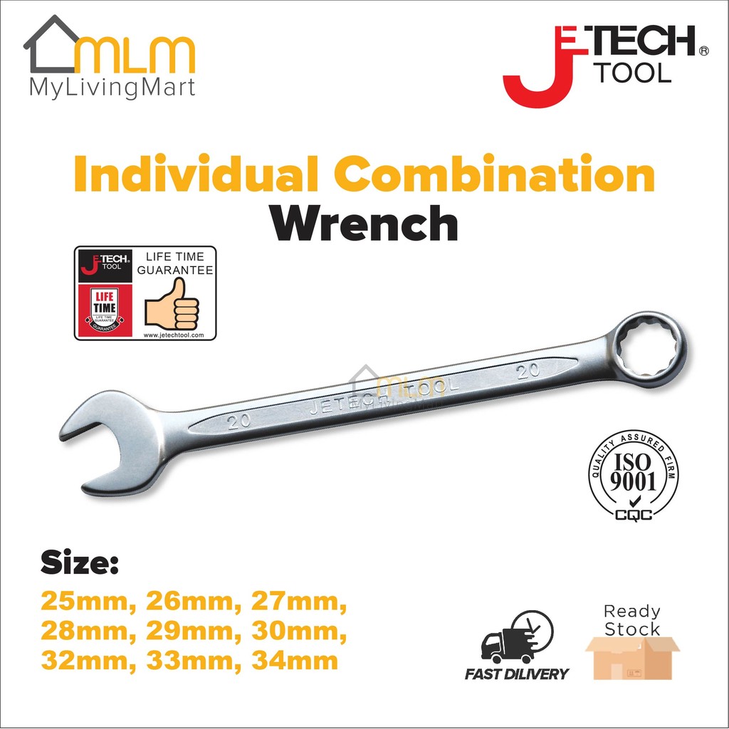 JETECH Combination Wrench Spanner Combination Spanner CRV Hand Tool ...