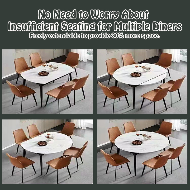 Sancy Sintered Stone Folding Table Dining Table Household Simple Living ...