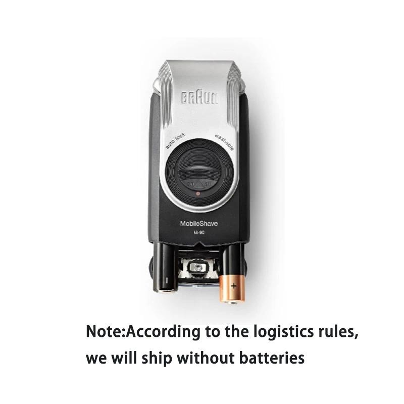 Braun M90 PocketGo Mobile Shaver Battery Powered Electric Travel Shaver ...