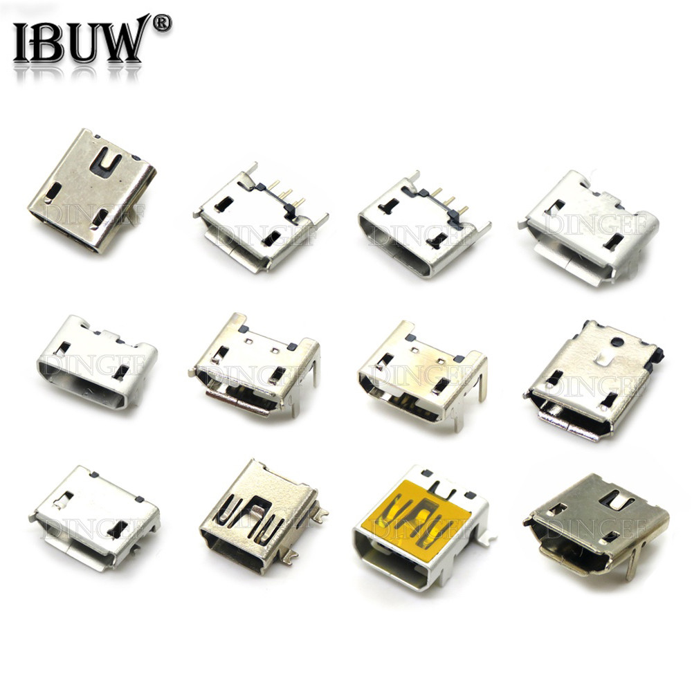 20PCS 5 Pin 10 Pin SMT Socket Connector Micro USB Type B Female ...