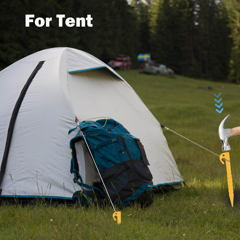 Camping Tent Fixing Hook Stakes - Canopy Windproof Nails - Ground ...