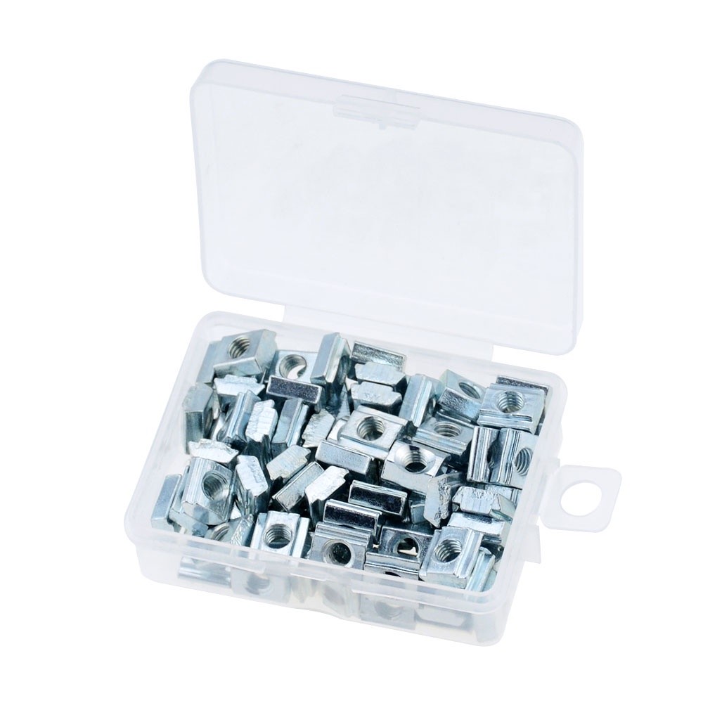 in stock 100Pcs/box Block Square Nuts for 20 Series Aluminum Extrusion Profile M3 M4 M5 M6 T ...