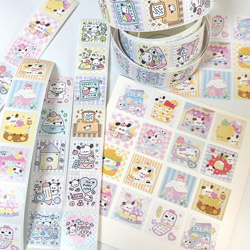 Cartoon Cartoon Character Roll Sticker Ins Handbook Seal Sticker ...