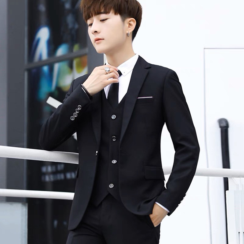 [1479 People Praise] Men's Suit Three-Piece Suit Slim-fit Professional ...
