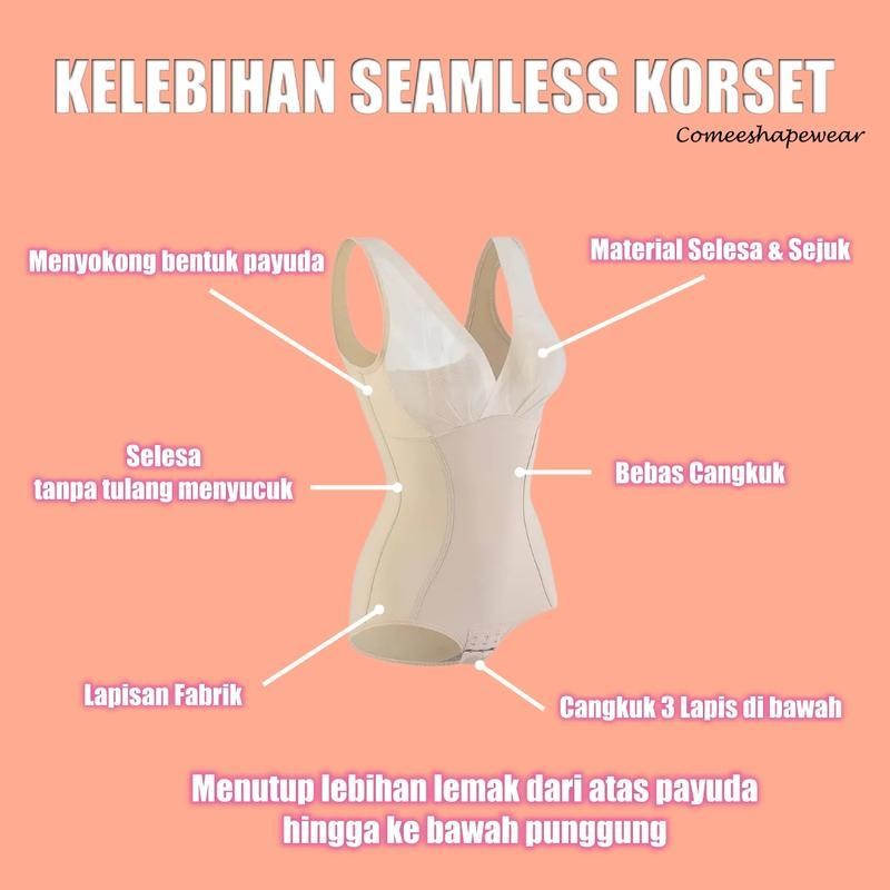 SEAMLESS PREMIUM BODY SUIT SHAPEWEAR FULL BODY CORSET | Shopee Malaysia