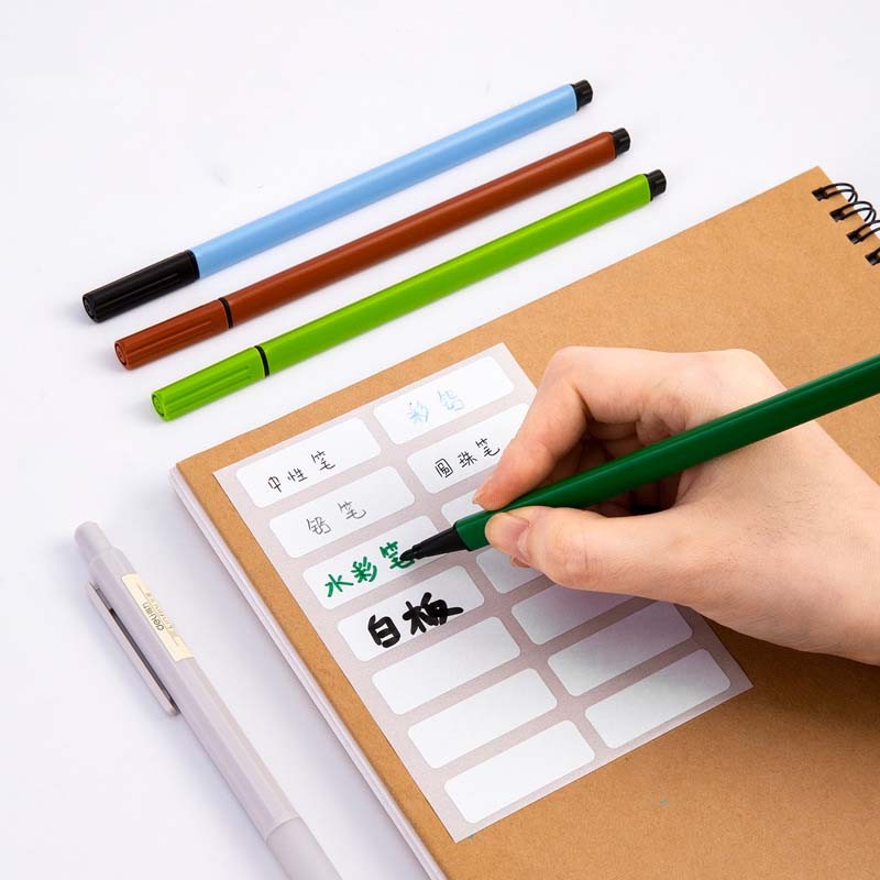 12pcs/Package White Label Write Name Sticker Blank Sticker Label Child ...